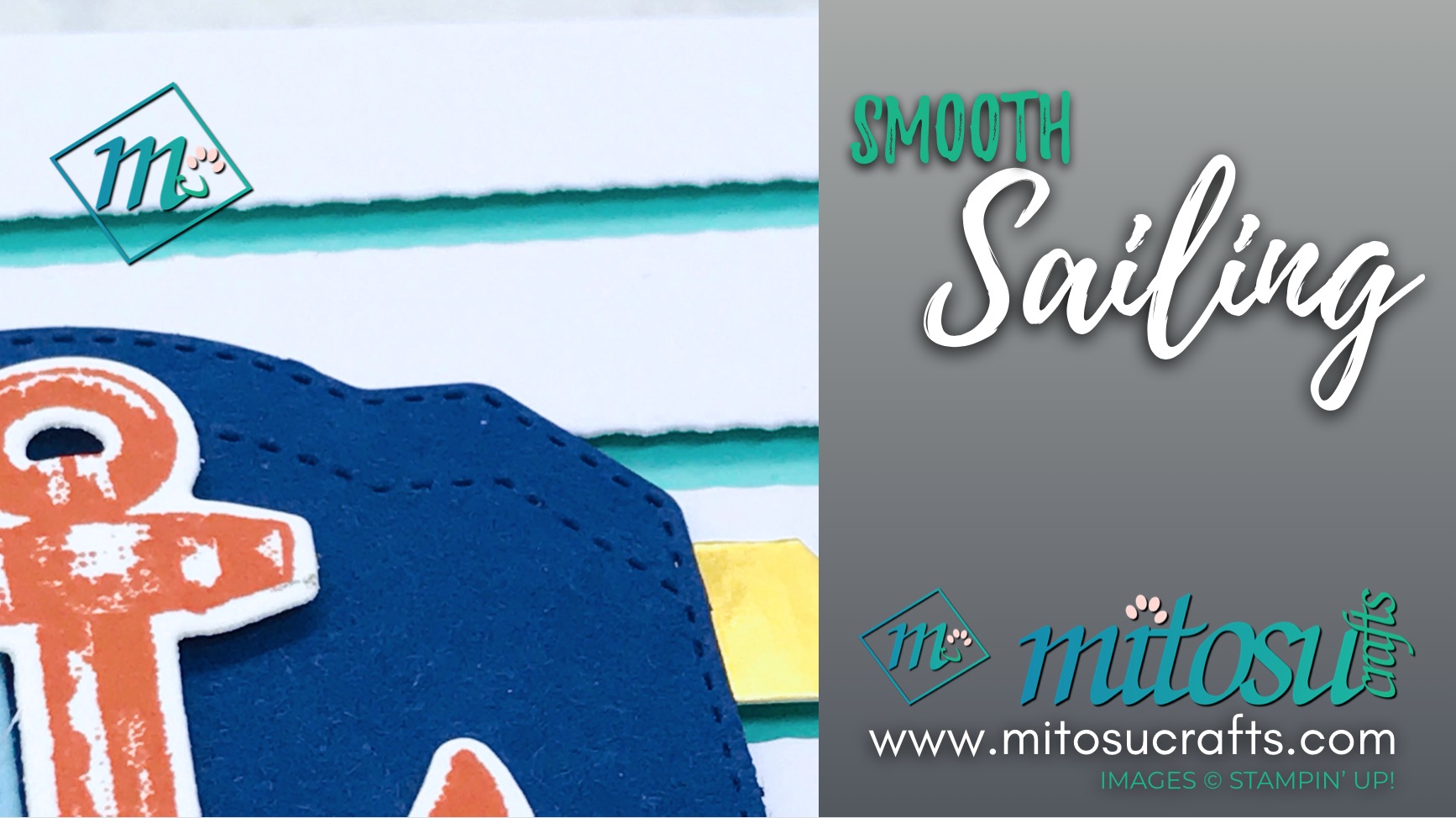 Modern Card with Smooth Sailing Die Background - Mitosu Crafts