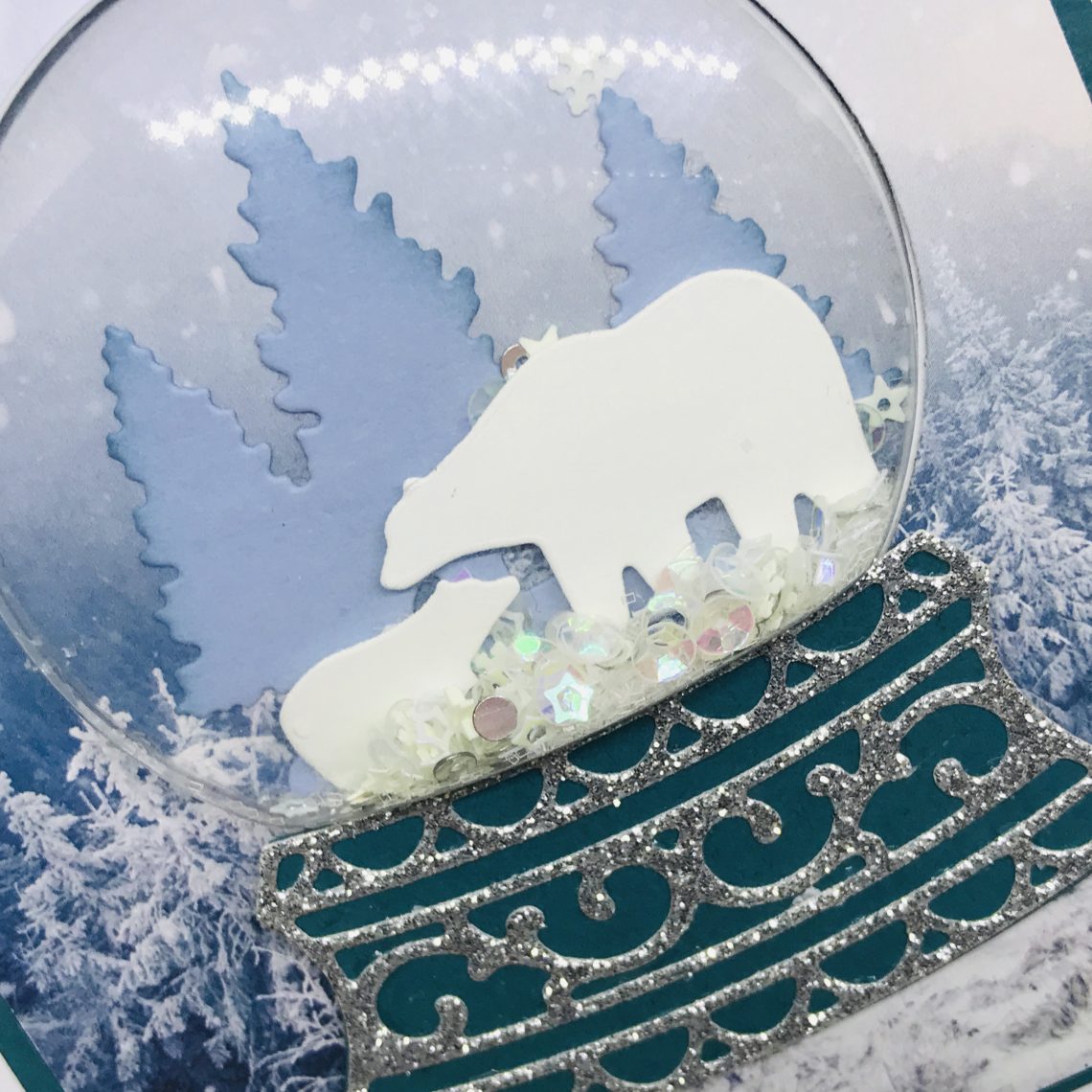 Still Scenes Shaker Card & Snow Globe Treat Holder - Mitosu Crafts