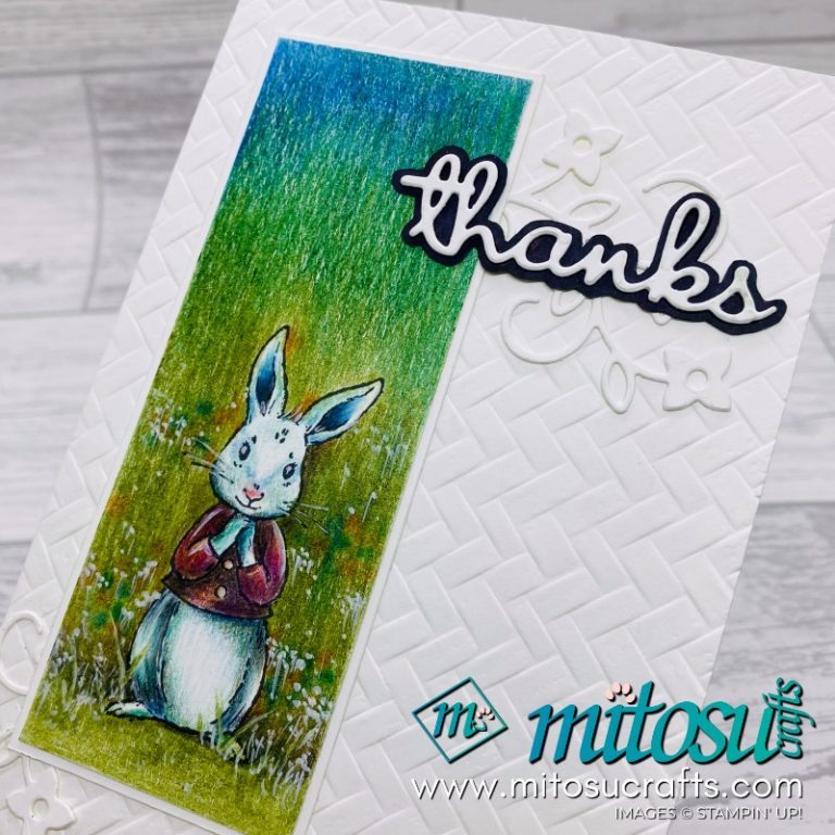 Colouring Fable Friends Rabbit with Watercolour Pencils - Mitosu Crafts