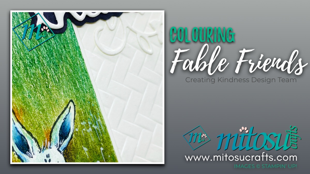 Colouring Fable Friends Rabbit with Watercolour Pencils - Mitosu Crafts