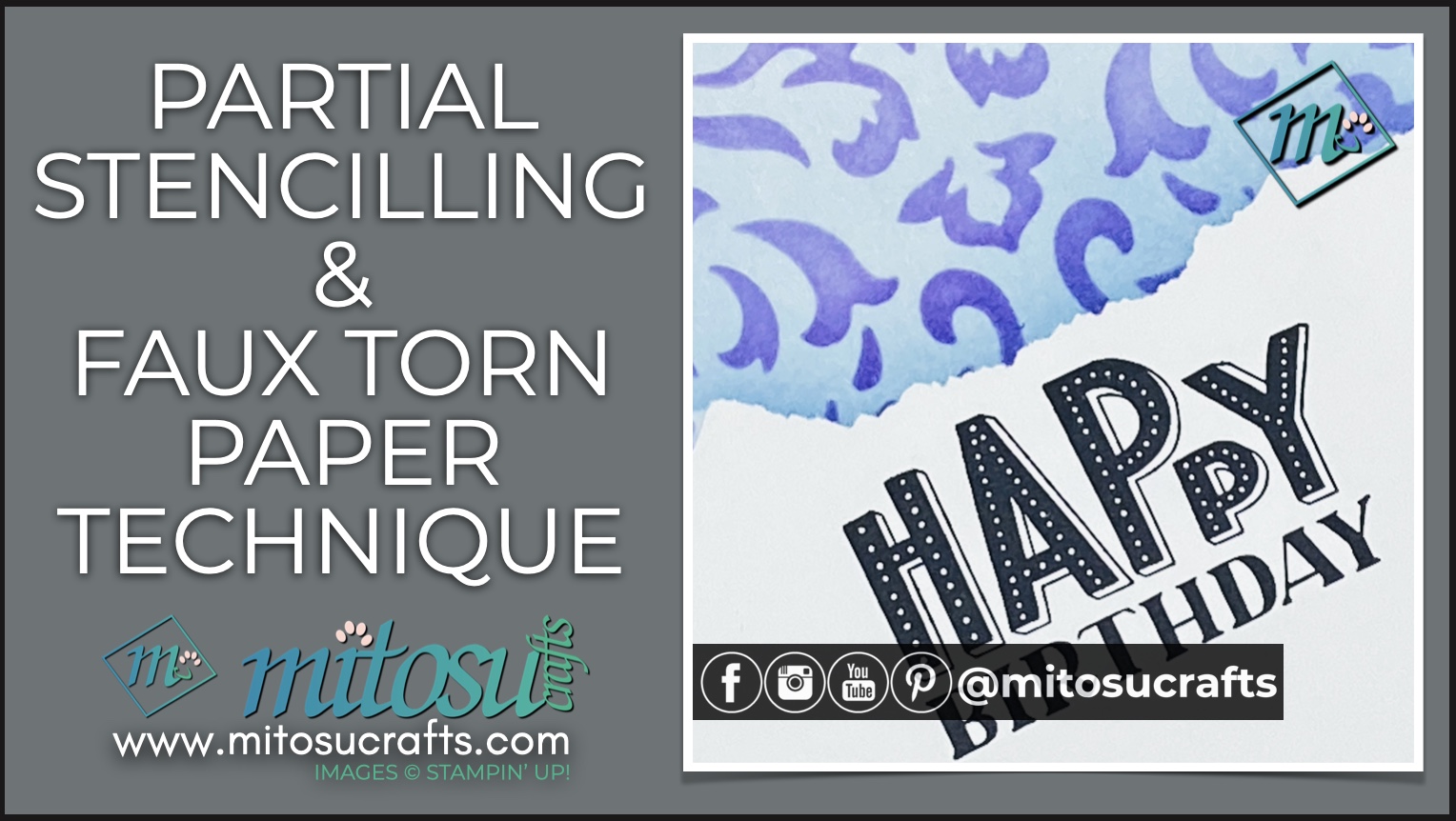 Partial Stencil Technique Casually Crafting Blog Hop - Mitosu Crafts