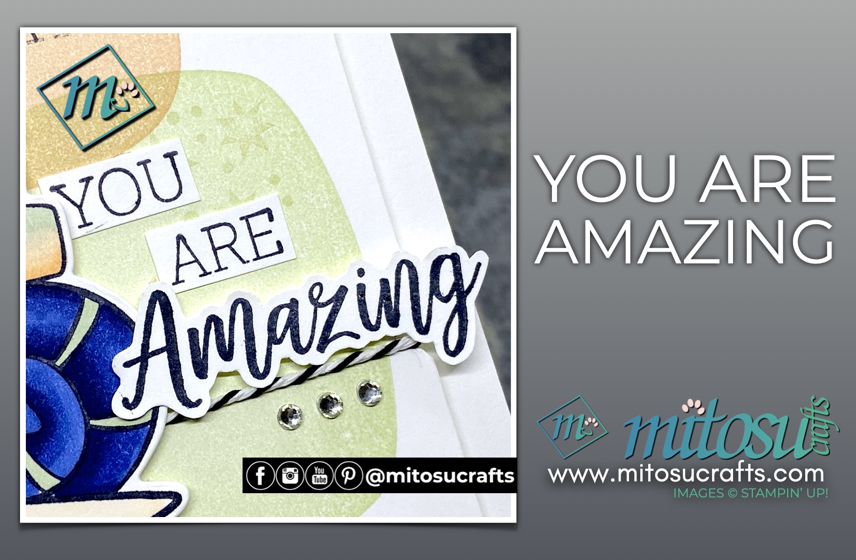 You Are Amazing Card With Snail - Mitosu Crafts