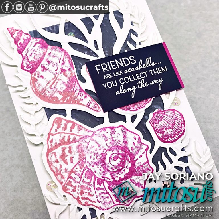 Friends Are Like Seashells Cards with Video Tutorial - Mitosu Crafts