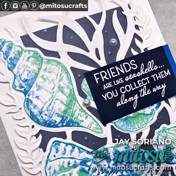 Friends Are Like Seashells Cards with Video Tutorial - Mitosu Crafts