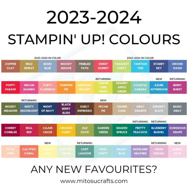 Stampin' Up! 2023 Colour Refresh - Mitosu Crafts