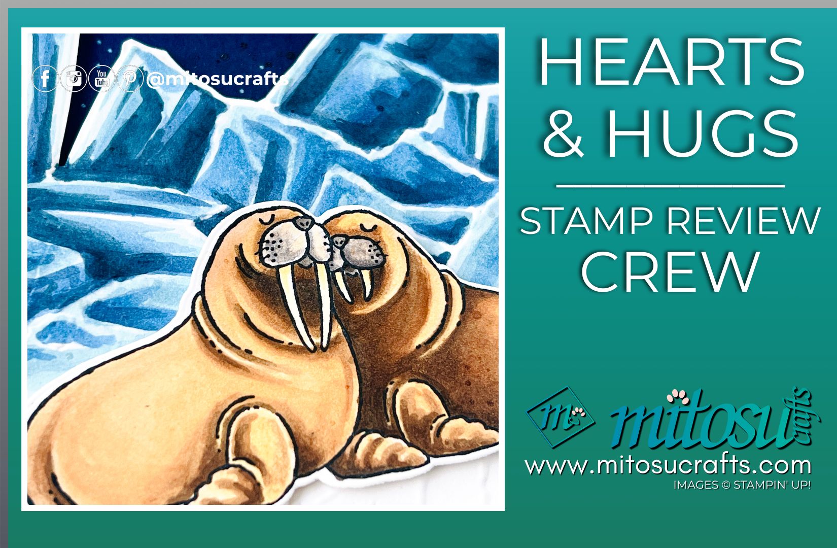 Walrus Big Hug Card from Hearts & Hugs - Mitosu Crafts