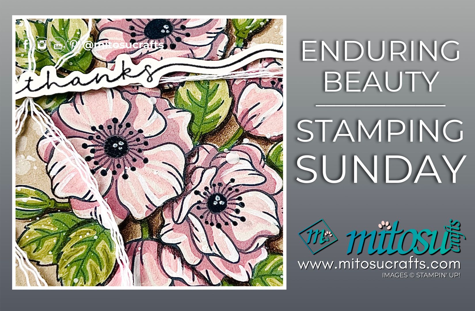 Thanks Enduring Beauty For Stamping Sunday Blog Hop - Mitosu Crafts