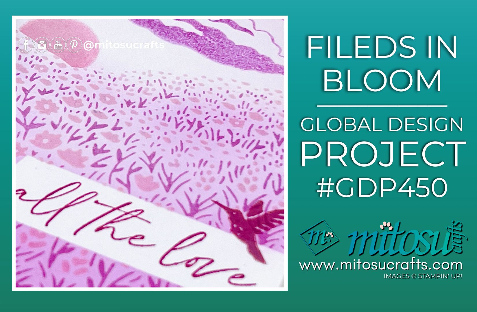 Fields In Bloom Simple Stamping Love #GDP450 - Mitosu Crafts