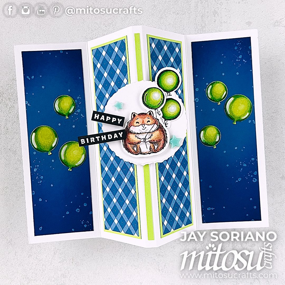 Fluffiest Friends Hamster Majestic Gate Fun Fold #GDP436 - Mitosu Crafts