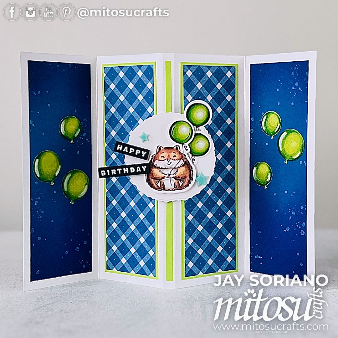 Fluffiest Friends Hamster Majestic Gate Fun Fold #GDP436 - Mitosu Crafts