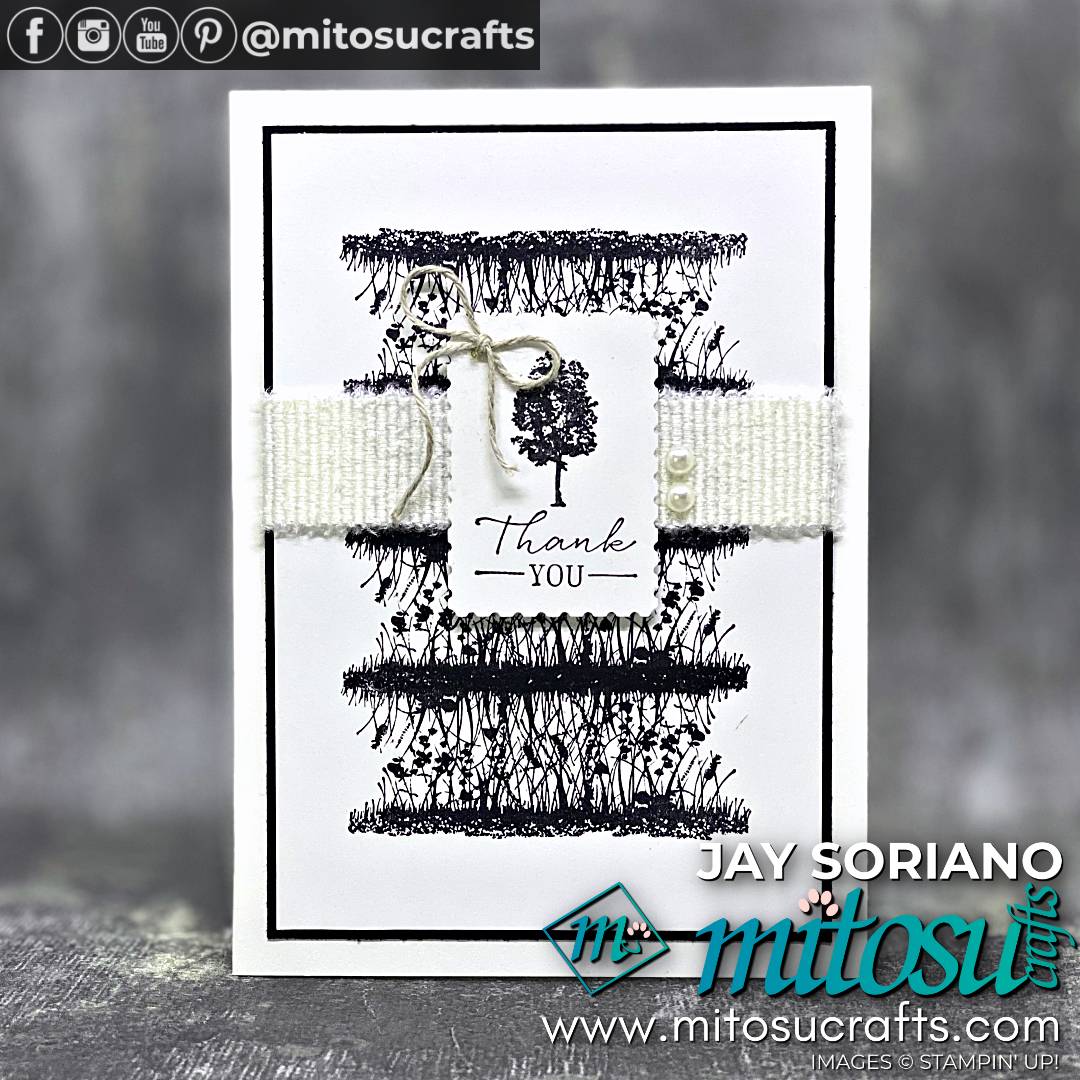 Black & White Grassy Grove Card Ideas - Mitosu Crafts