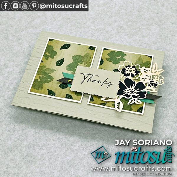 Vintage Look with Hand-Penned Neutral Floral Card - Mitosu Crafts