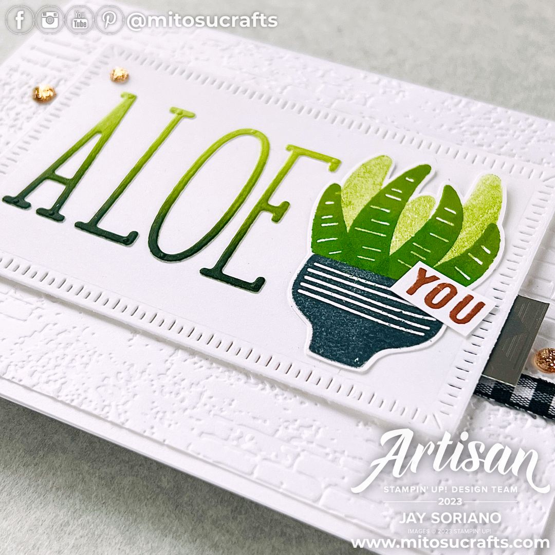 Planted Paradise Aloe Card Idea #GDP423 - Mitosu Crafts