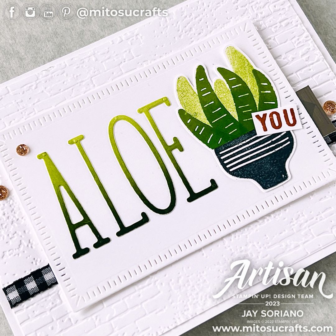 Planted Paradise Aloe Card Idea #GDP423 - Mitosu Crafts