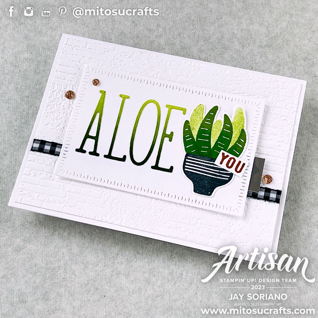 Planted Paradise Aloe Card Idea #GDP423 - Mitosu Crafts
