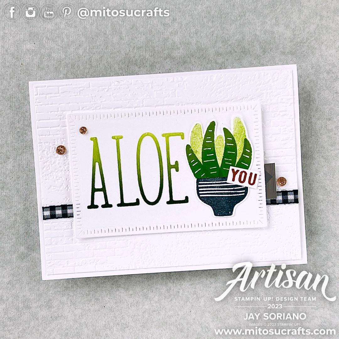 Planted Paradise Aloe Card Idea #GDP423 - Mitosu Crafts