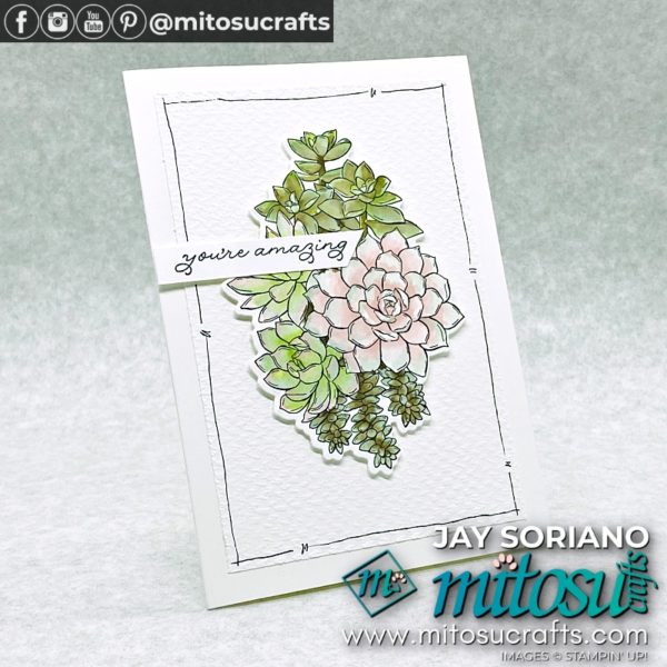 Simply Succulents Stamp for Creative Watercolour Cards - Mitosu Crafts