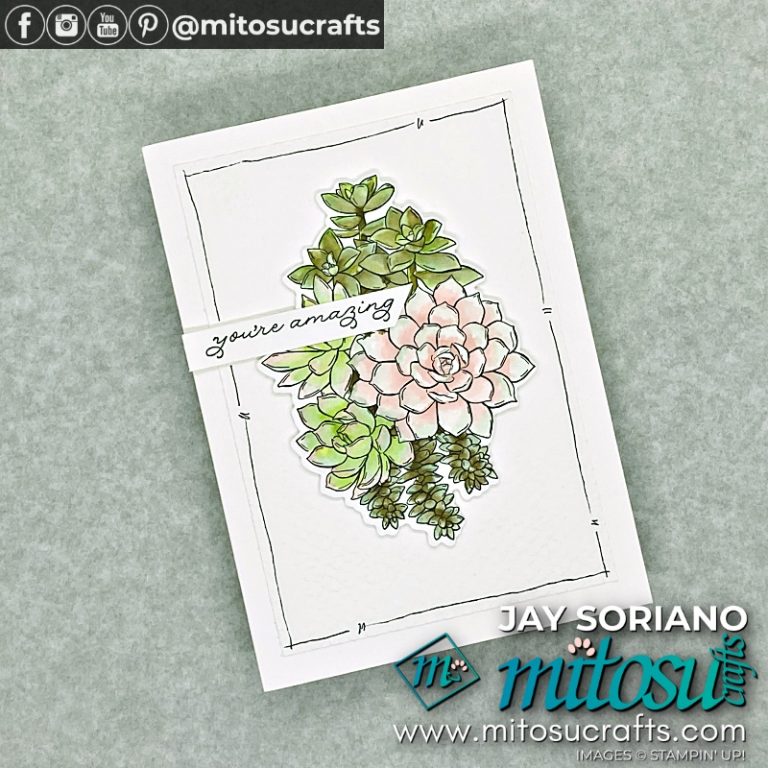 Simply Succulents Stamp for Creative Watercolour Cards - Mitosu Crafts