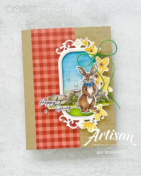 Happy Spring Card with Storybook Friends Bunny Rabbit #GDP490 - Mitosu ...