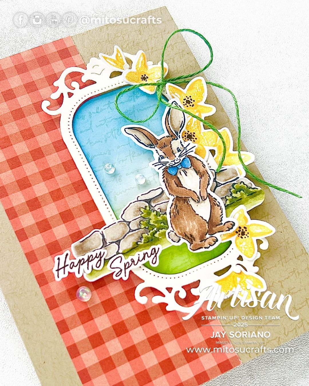 Happy Spring Card with Storybook Friends Bunny Rabbit #GDP490 - Mitosu ...