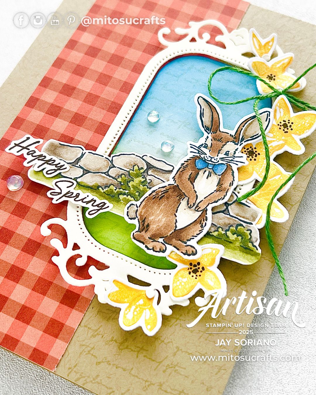 Happy Spring Card with Storybook Friends Bunny Rabbit #GDP490 - Mitosu ...