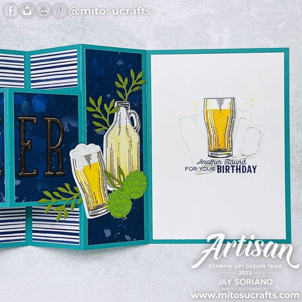 Brewed For You Tri-Fold Shutter Card Idea - Mitosu Crafts