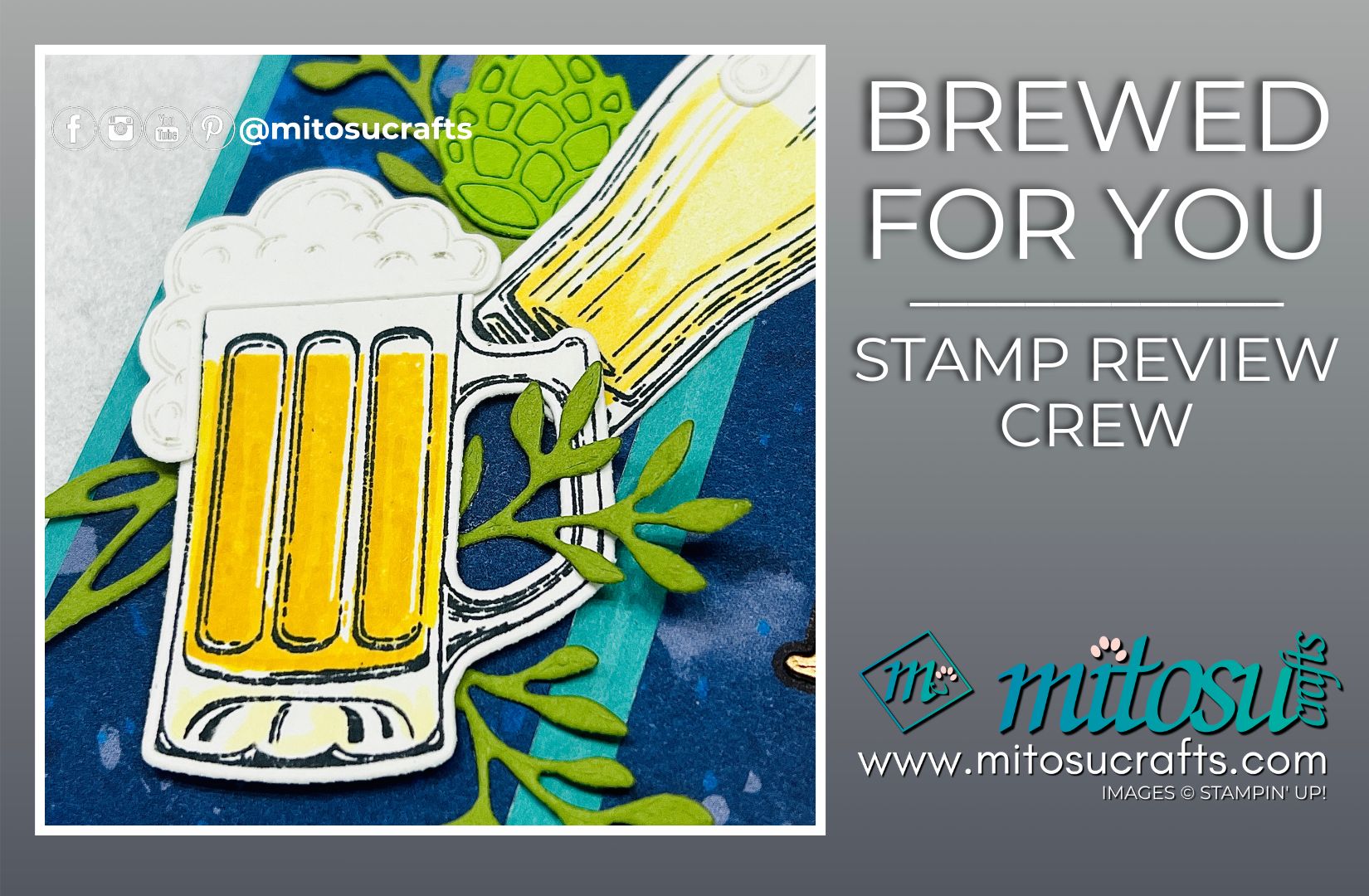 Brewed For You Tri-Fold Shutter Card Idea - Mitosu Crafts