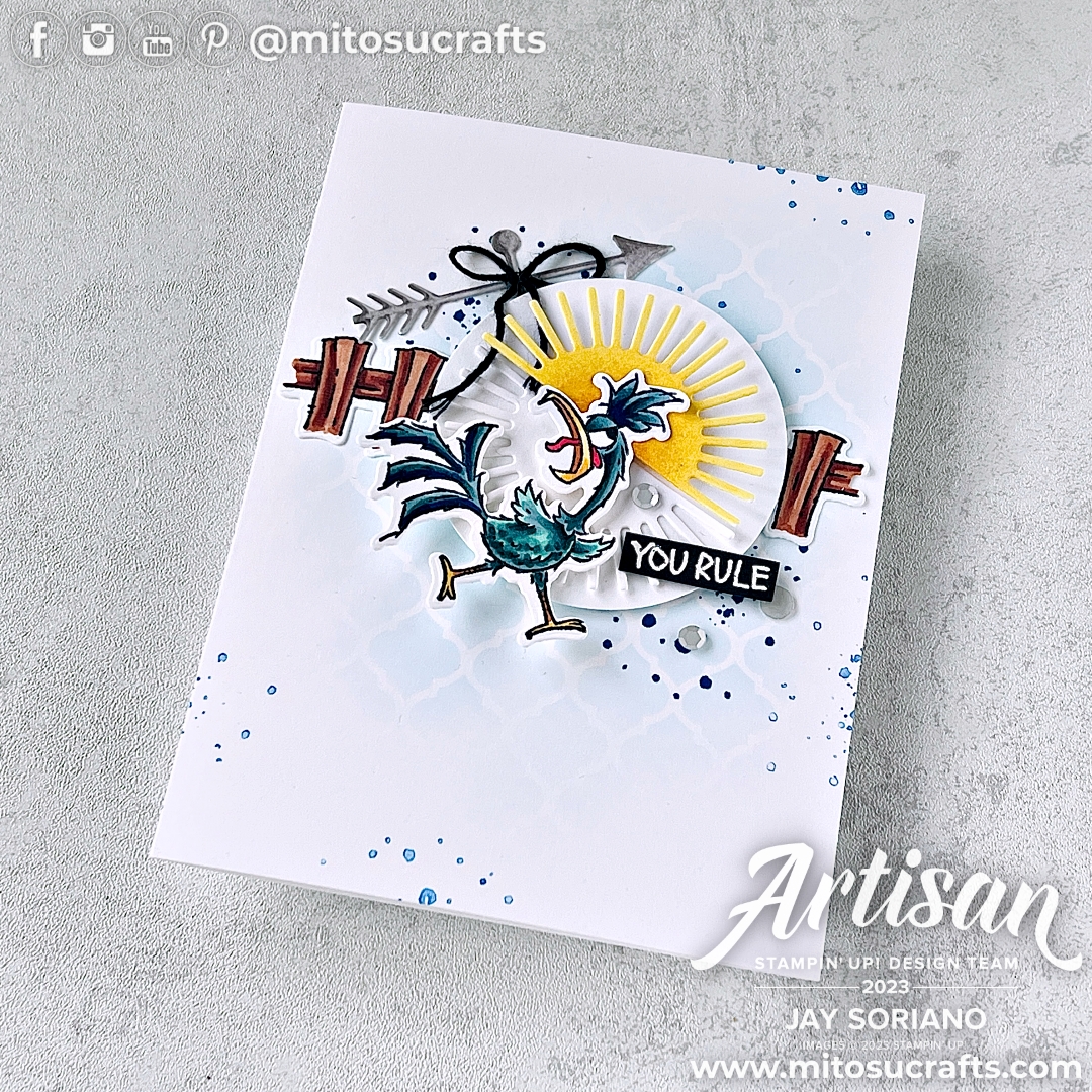 How To Make A Fun Card with Stampin' Up! Hey Chuck - Mitosu Crafts