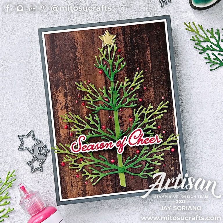 How To Make A Christmas Card with Die Cut Trees - Mitosu Crafts