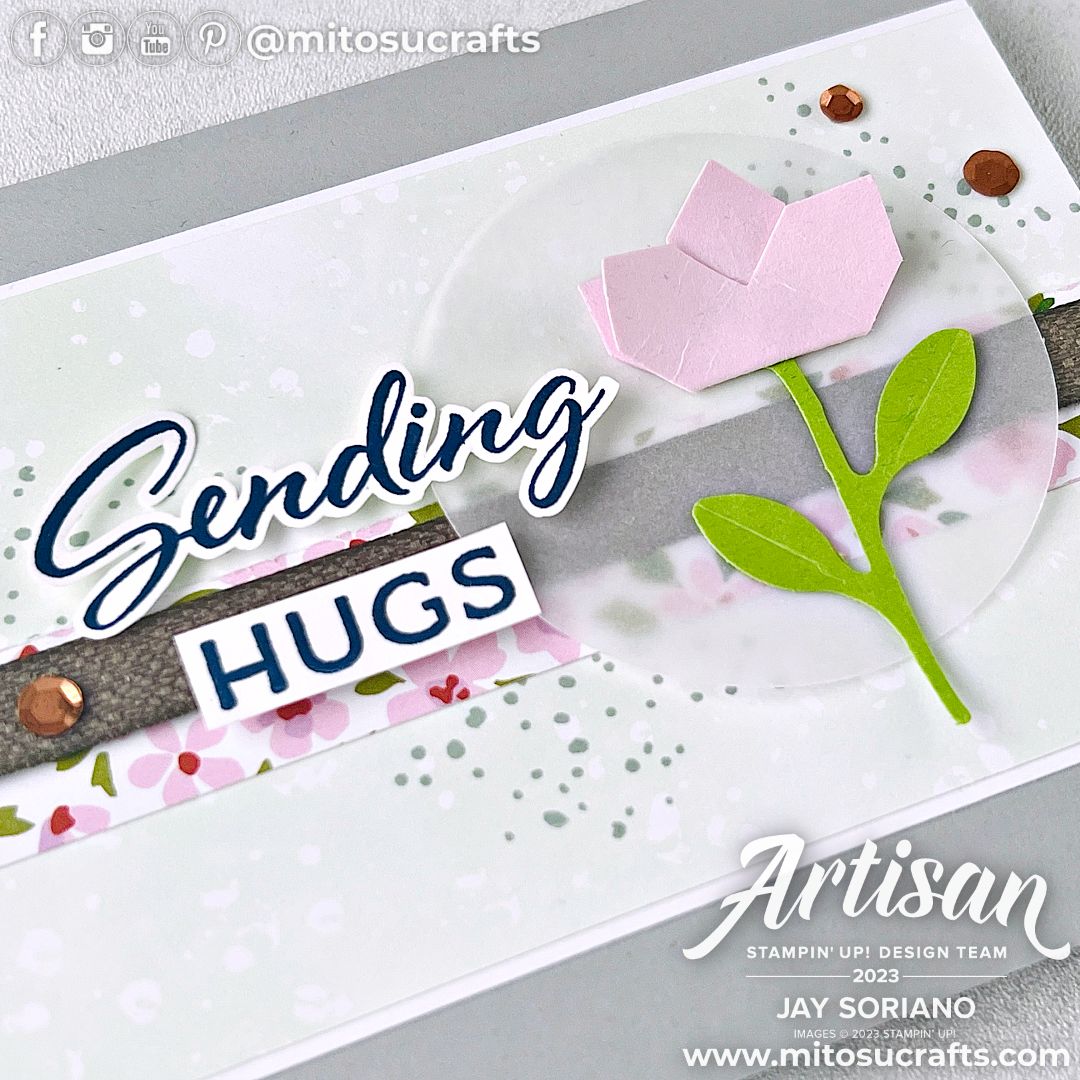 Stampin' Up! Simple Flower Card Idea with Punches - Mitosu Crafts