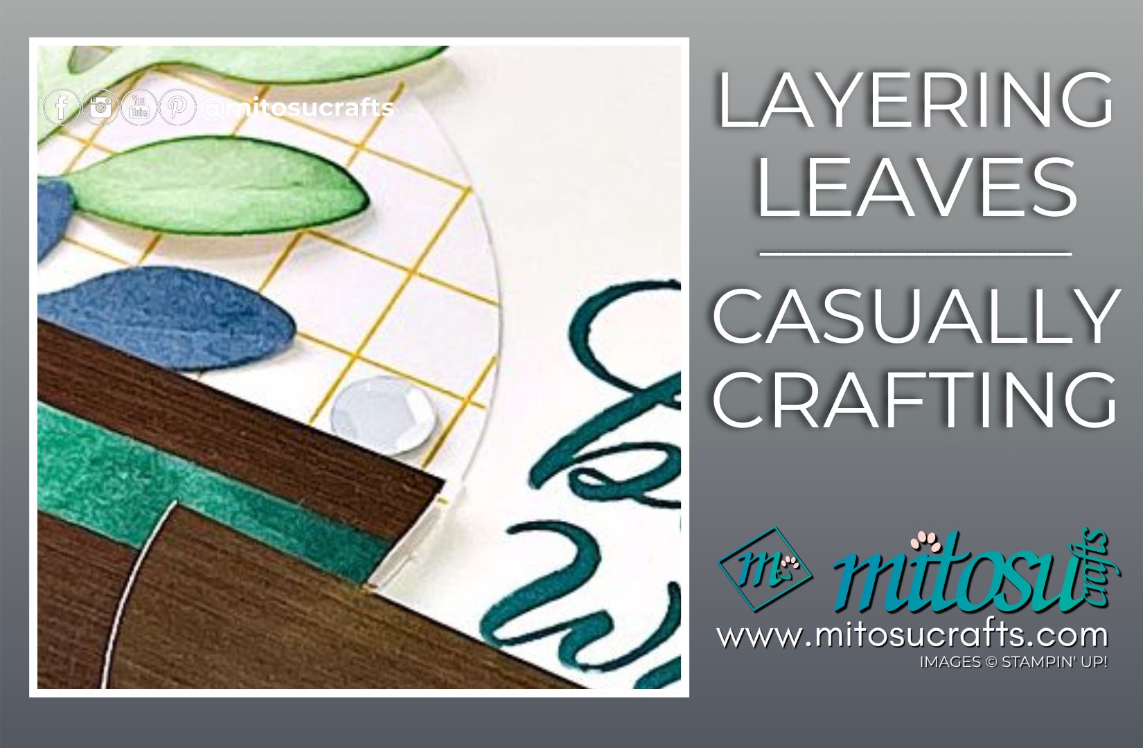 How To Make A Card with Circle & Layering Leaves Bough Punch - Mitosu ...