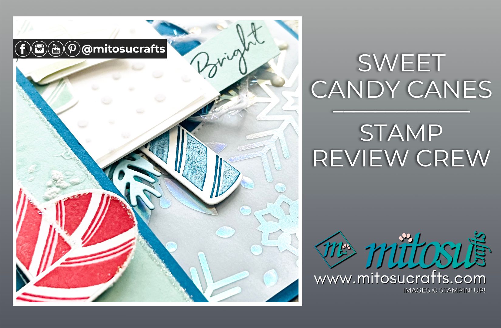 More Card Ideas with Sweet Candy Canes - Mitosu Crafts