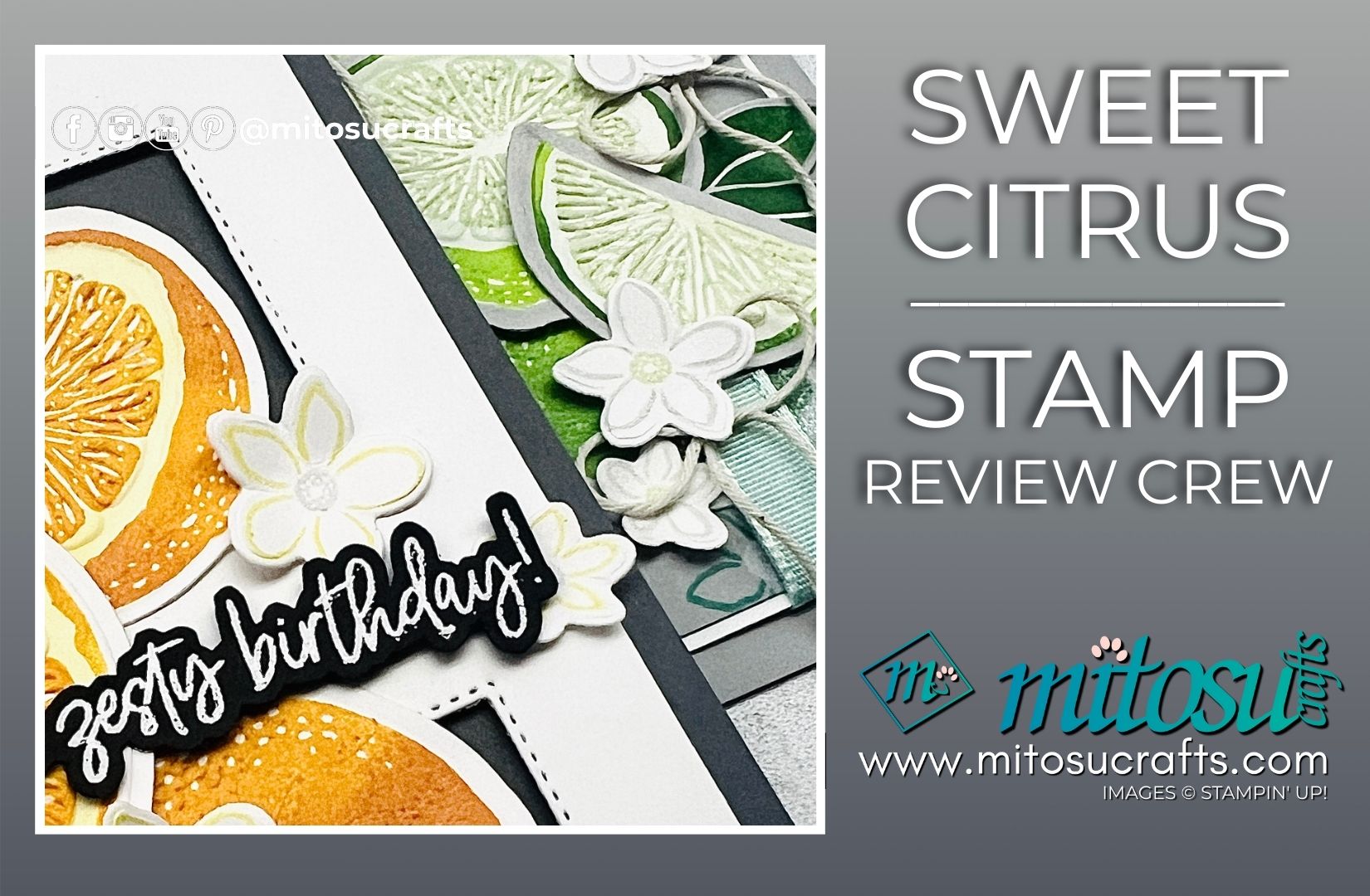 Stampin' Up! Sweet Citrus Card Ideas with Fruits - Mitosu Crafts