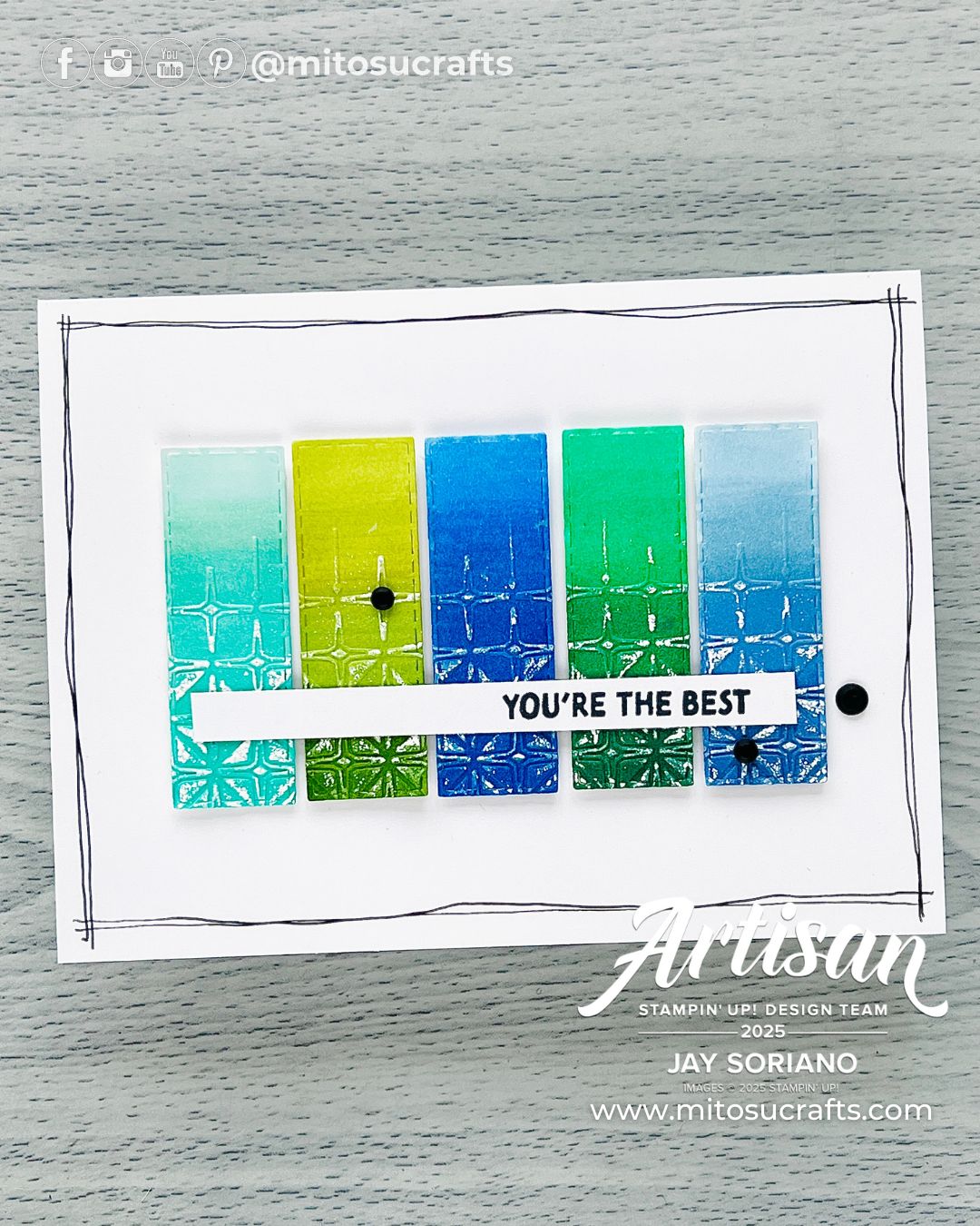 The Best Double Embossing Technique #GDP494 - Mitosu Crafts