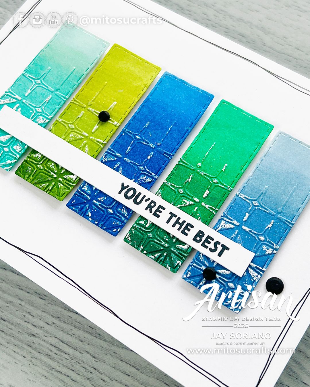 The Best Double Embossing Technique #GDP494 - Mitosu Crafts