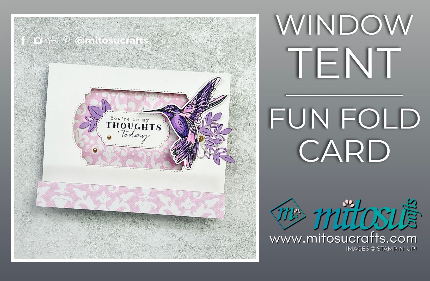How To Make A Window Tent Fun Fold Card - Mitosu Crafts