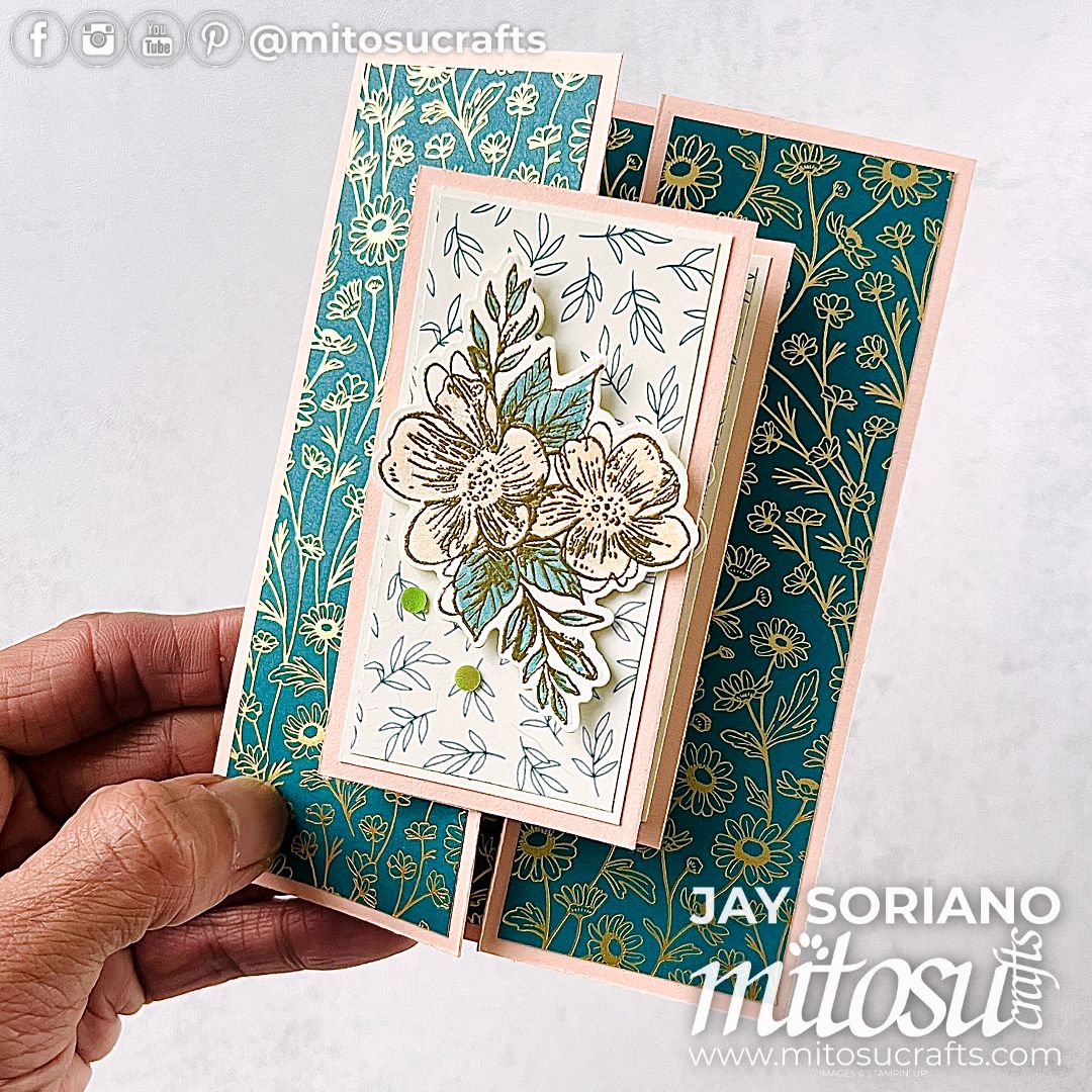 How To Make A Winged Gate Fun Fold Card - Mitosu Crafts