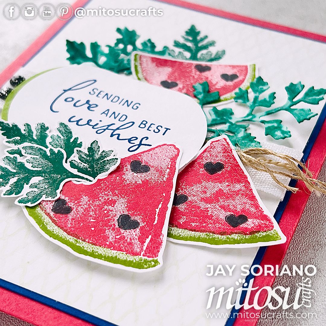 Best Wishes Watercolor Melon Card For #GDP428 - Mitosu Crafts