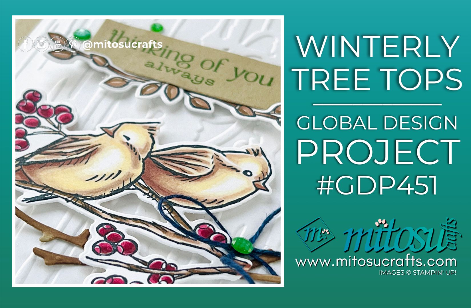 Beautiful Winterly Tree Tops Birds #GDP451 - Mitosu Crafts